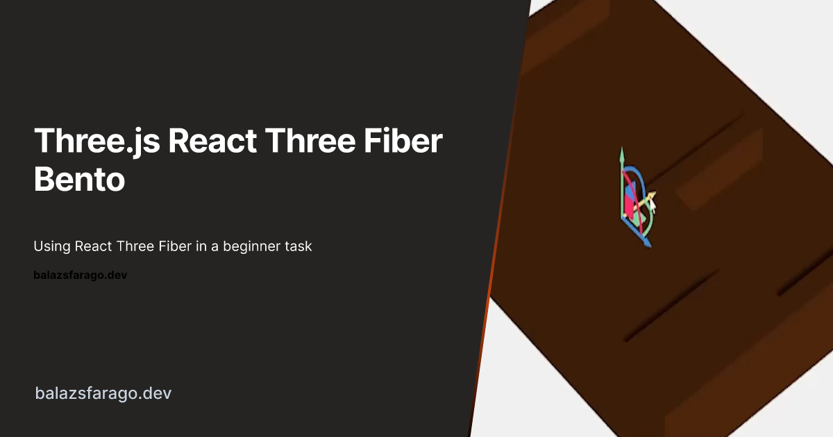 Three.js React Three Fiber Bento Three.js React Three Fiber Bento